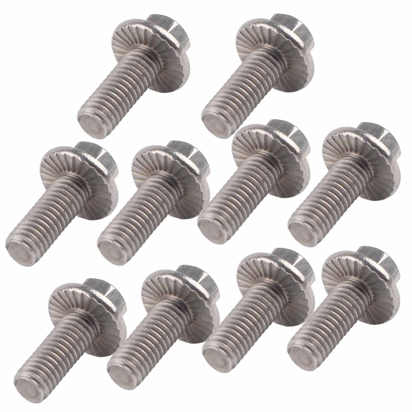 boulon m6 INOX a Bride + 10pcs Head M6 Stainless Steel SS304 Screw kit, Hex Flange Fixing Washer Bolts (M6 * 30) Replacement Accessory