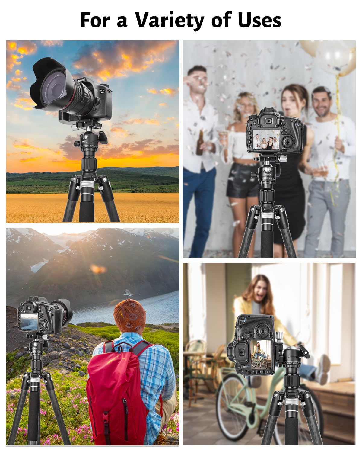 Ball Head Mount, CAVIX 36mm Ball Head Camera Tripod Head with 1/4β Arca Swiss Quick Release Plate for Tripod, Monopod, DSLR, Camera,Load 33lb/15kg