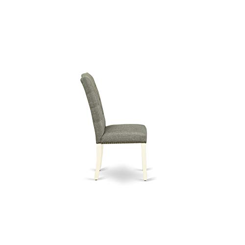 East West Furniture AVEL7-LWH-07, Linen White