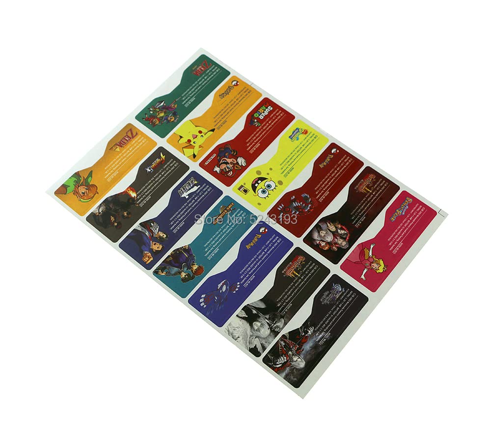 14 Pcs Back Tag Label Stickers Custom Design for Gameboy Advance SP GBA SP Console