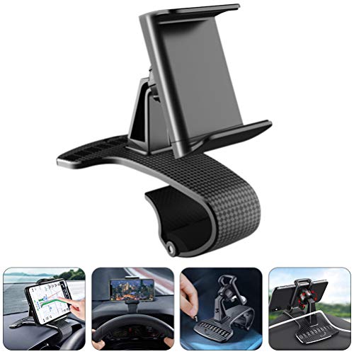 Garneck Car Dashboard Phone Stand 360°Rotate Car Cell Phone Mount Phone Holder Phone Bracket Clip Navigator Rack Car Parking Sign Holder for Car Vehicle (Black)