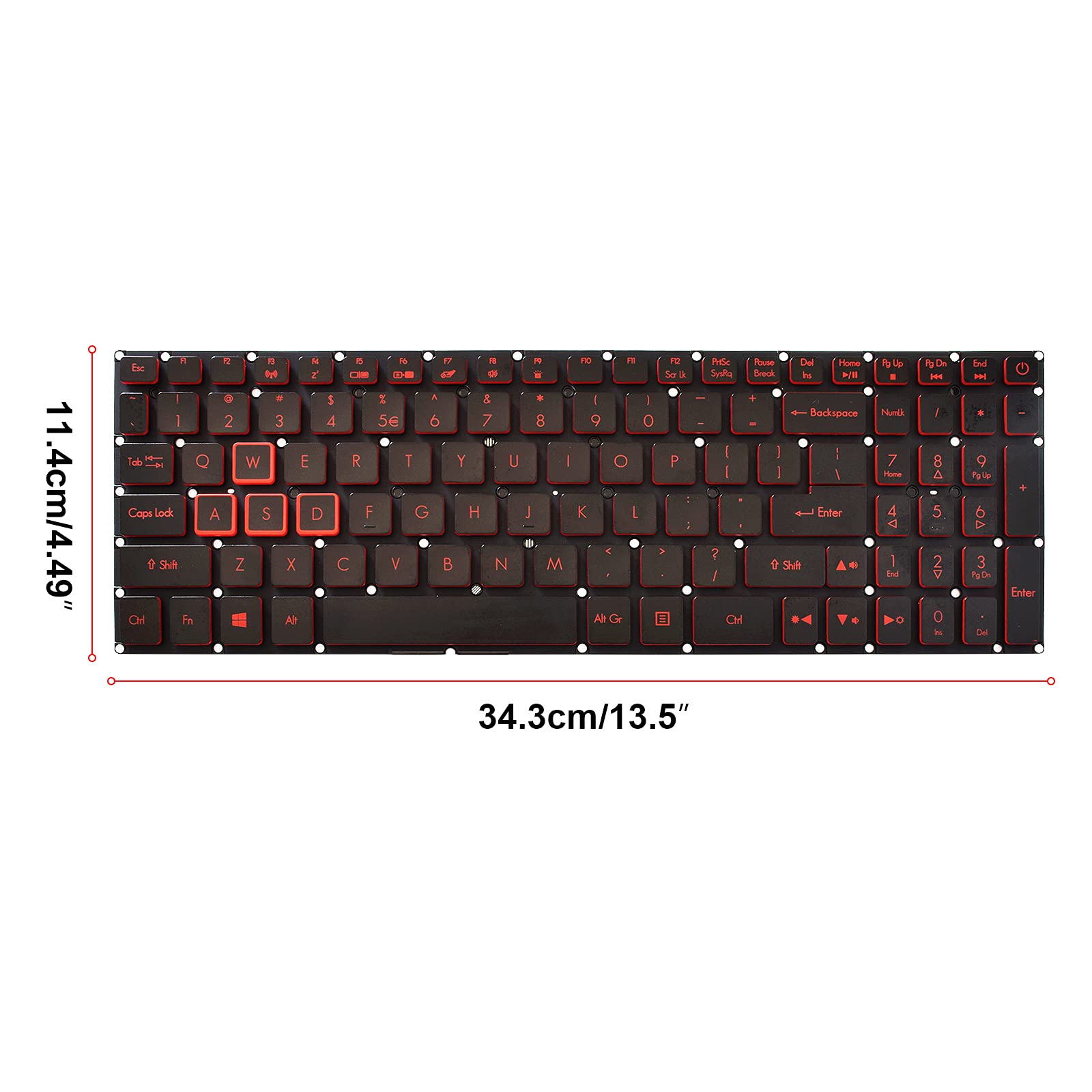 SUNMALL Replacement Keyboard with Backlit Compatible with Acer AN515-31 AN515-41 AN515-42 AN515-51 AN515-52 AN515-53 N17C1 Black US Layout