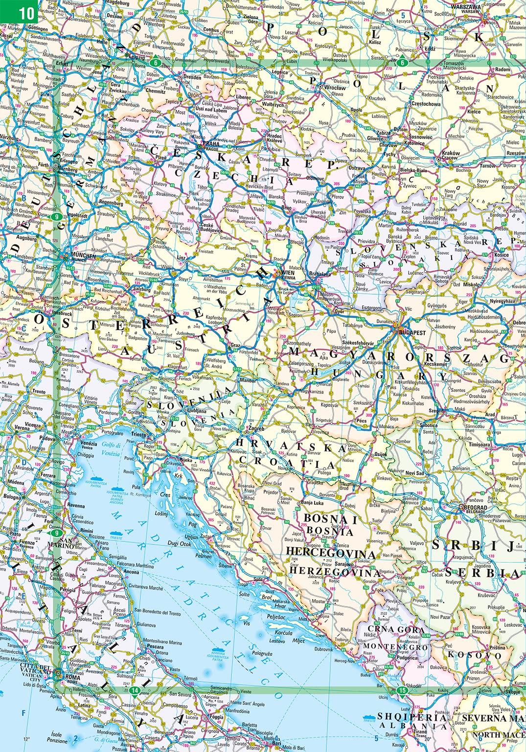 2023 Philip's Big Road Atlas Europe: (A3 Spiral binding)