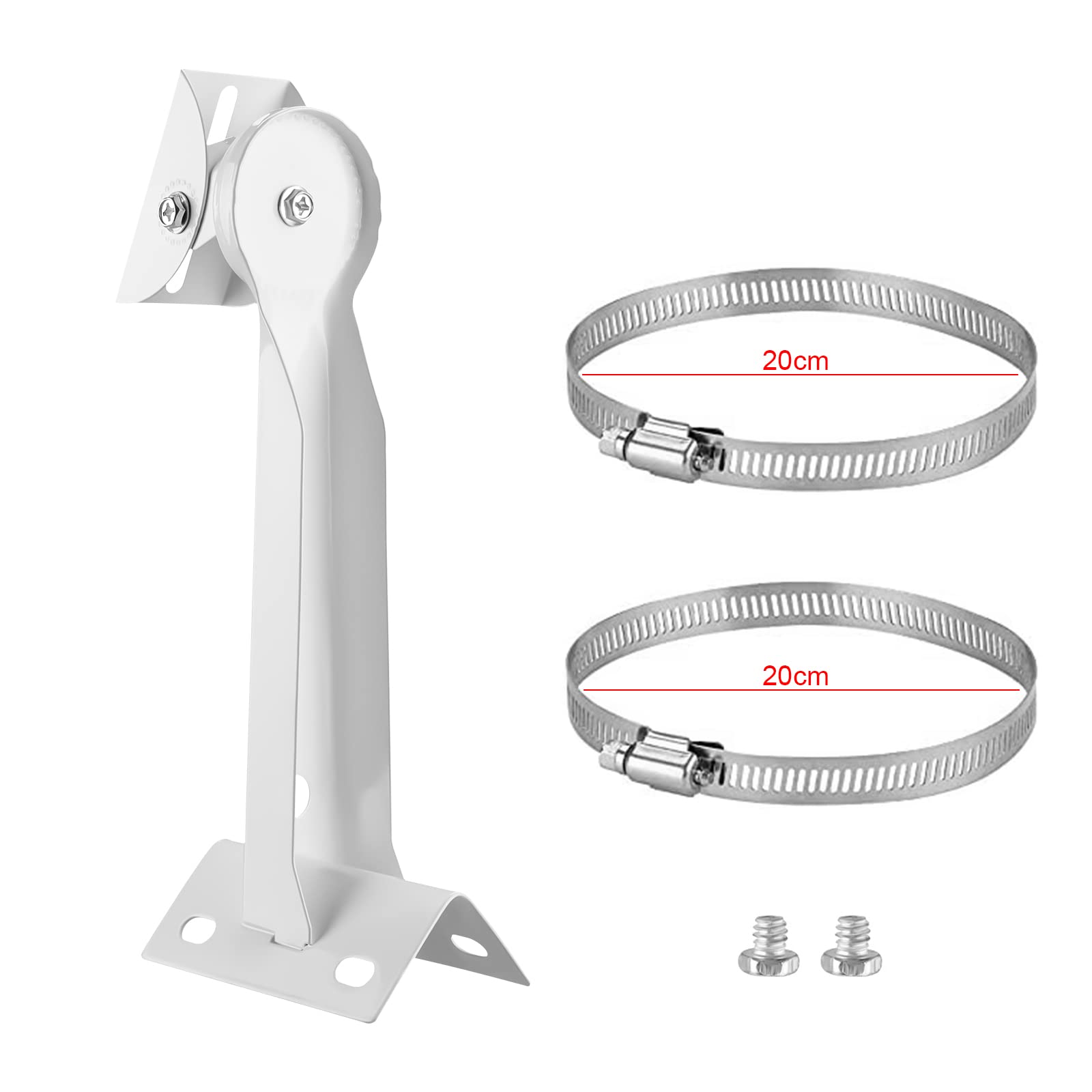 wsdcam CCTV Security Camera Universal Mounting Bracket for Corner Wall & Utility Pole, 90° Rotation Adjustable Indoor Outdoor Monitor Camera Mount with 2 Loops for Dome Camera/IP Camera/CCTV Camera