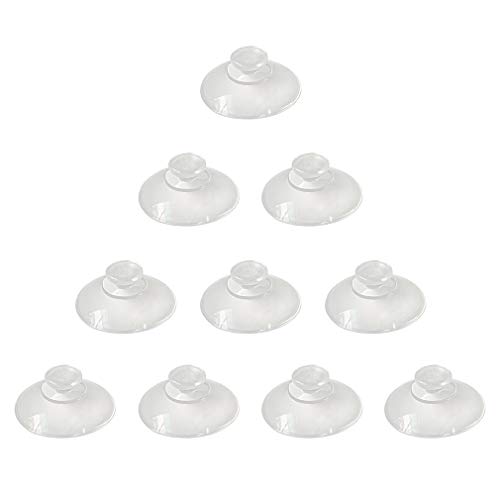 LuluEasy 20mm 10 Pieces Mini Suction Cups Clear Without Hooks Without Holes, PVC Plastic Sucker Pads for Festival Decoration Wall Glass Home Car