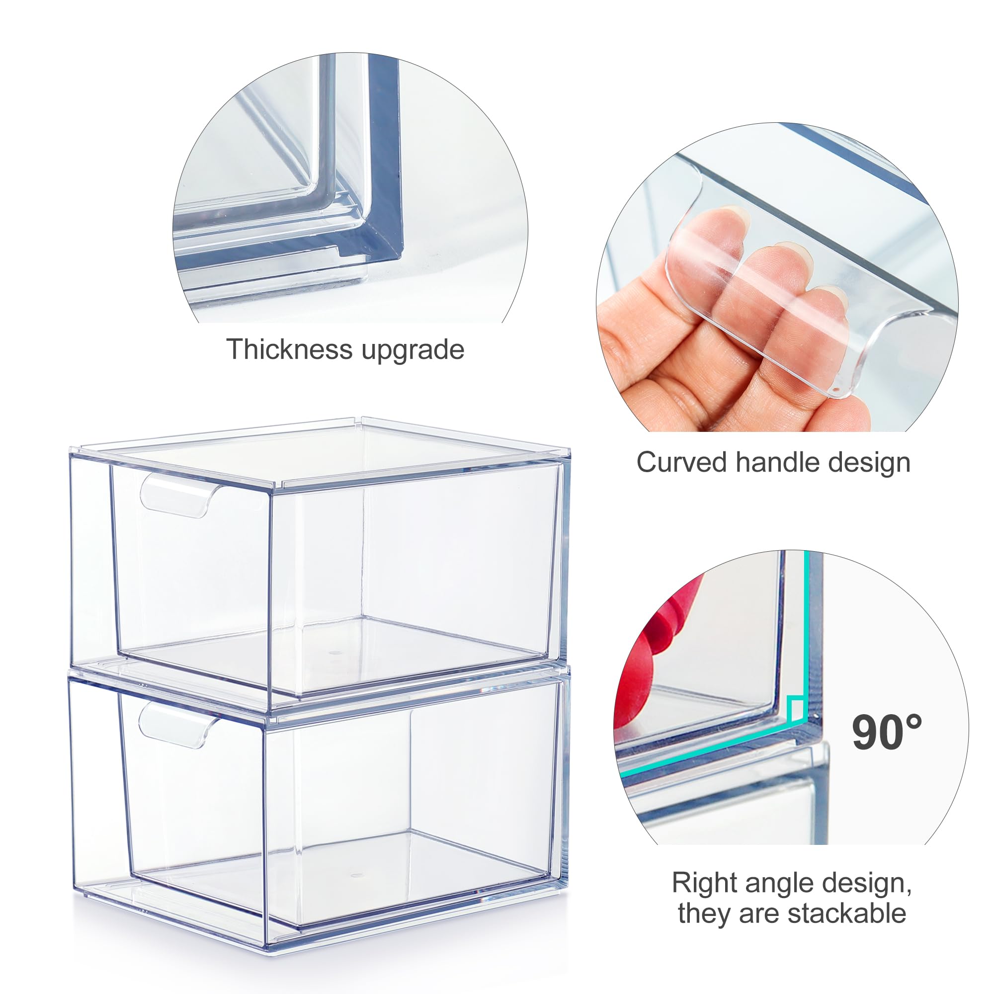 2 Layers Coffee Pod Organizer Drawer for Coffee Packet Accessories, K Cup Holder and Coffee Creamer Storage