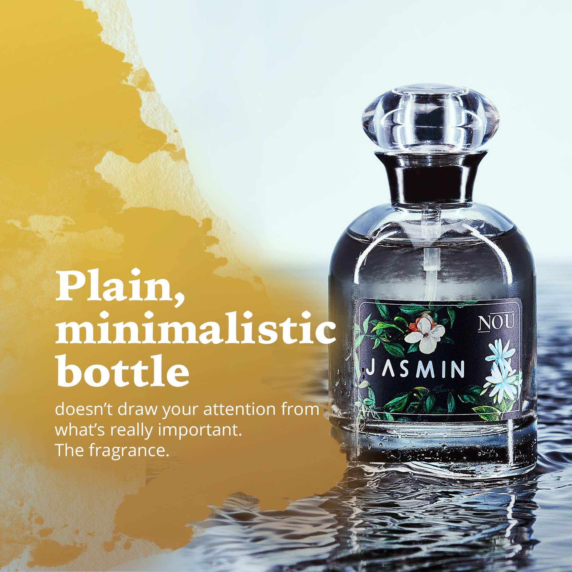 NOU Jasminum Floral Perfume with Sweet Fruity Notes Natural Perfume for Women with Essential Oils Fresh Smelling 1.7 fl oz EDP