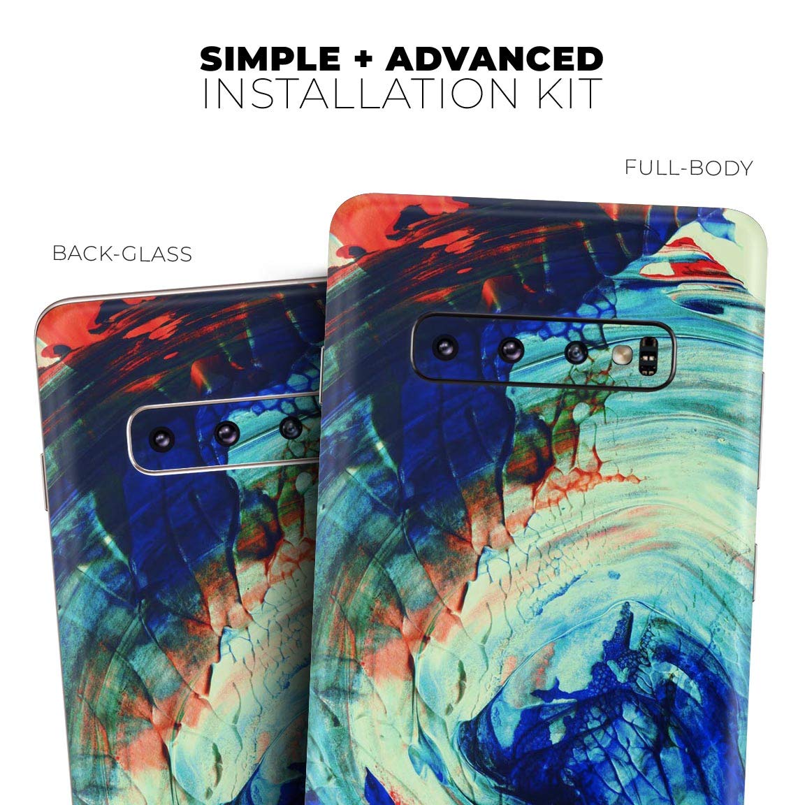 DesignSkinz Liquid Abstract Paint Remix V93 Protective Vinyl Decal Wrap Skin Cover Compatible with The Samsung Galaxy S20 (Screen Trim & Back Glass Skin)