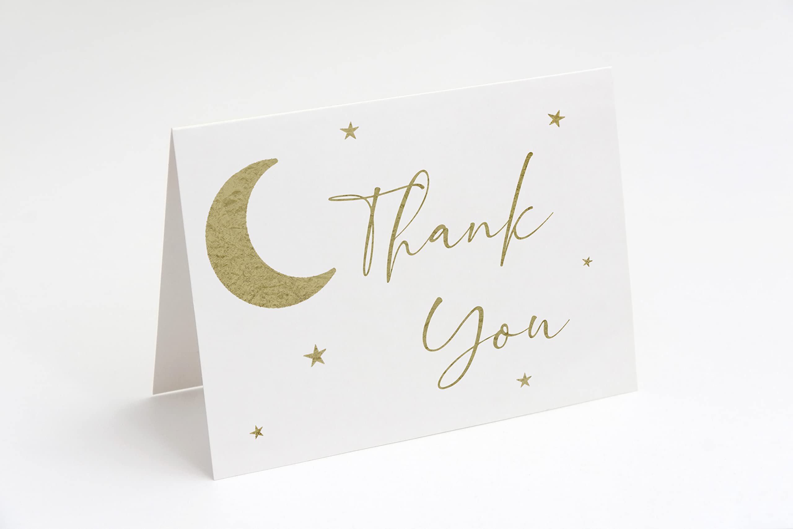 Baby Shower Thank You Cards Gender Neutral Over The Moon And Stars Twinkle Notes (24 Count)