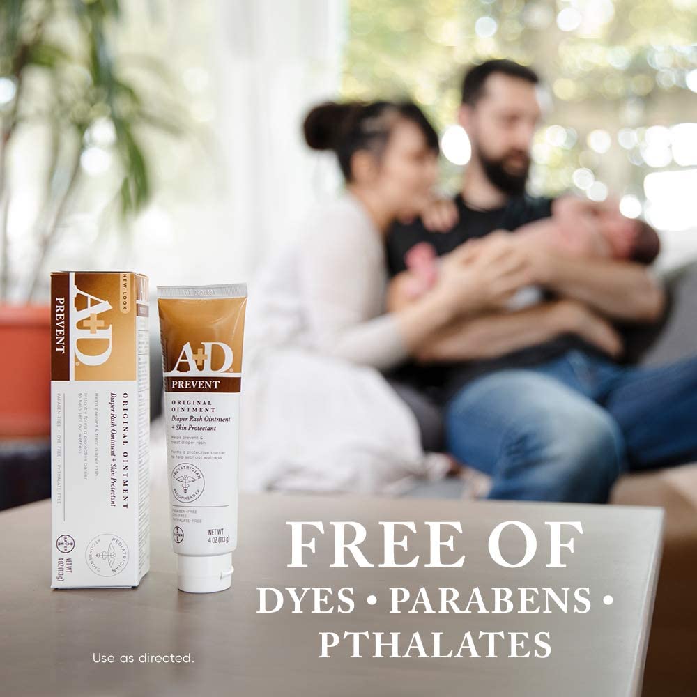 A+D Original Diaper Rash Ointment, Skin Protectant with Lanolin and Petrolatum, Seals Out Wetness, Helps Prevent Baby Diaper Rash, 1 Pound Jar. (2-Pack (1 Pound))