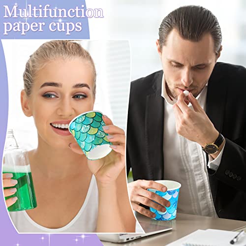 1000 Pcs Bathroom Cups 3 oz Paper Cups Disposable Bathroom Mouthwash Cups Small Cute Paper Cups Disposable Cups for Office, Party, Coffee, Water, Juice, Scale Style (Scale Style)