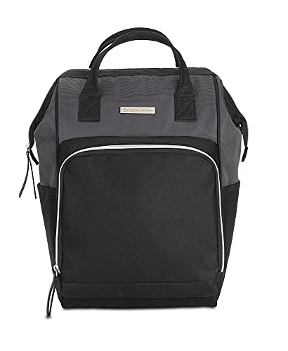 Bananafish Diaper Bag - Multi-Function Design Nappy Bag for Baby Care or Travel - Carry or Wear as Backpack - Large Capacity in Trendy, Stylish Design, Black/Grey, one Size