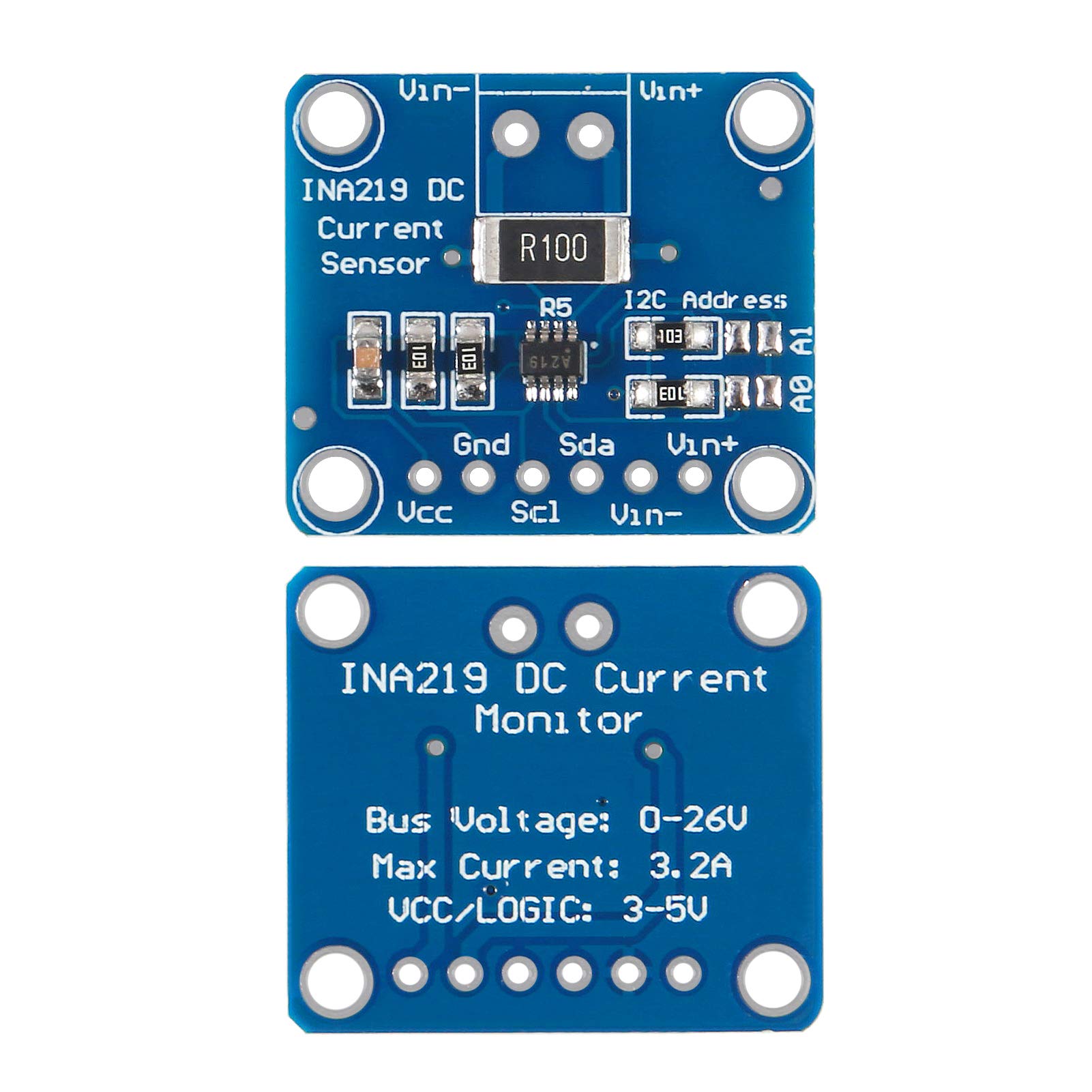 ACEIRMC 6pcs INA219 I2C Bi-Directional DC Current Power Supply Sensor Breakout Module Compatible with Arduino Raspberry Pi (6pcs)