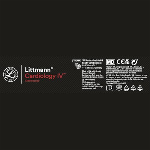 3M Littmann Cardiology IV Diagnostic Stethoscope, 6156, More Than 2X as Loud*, Weighs Less**, Stainless Steel Chestpiece, 27" Plum Tube