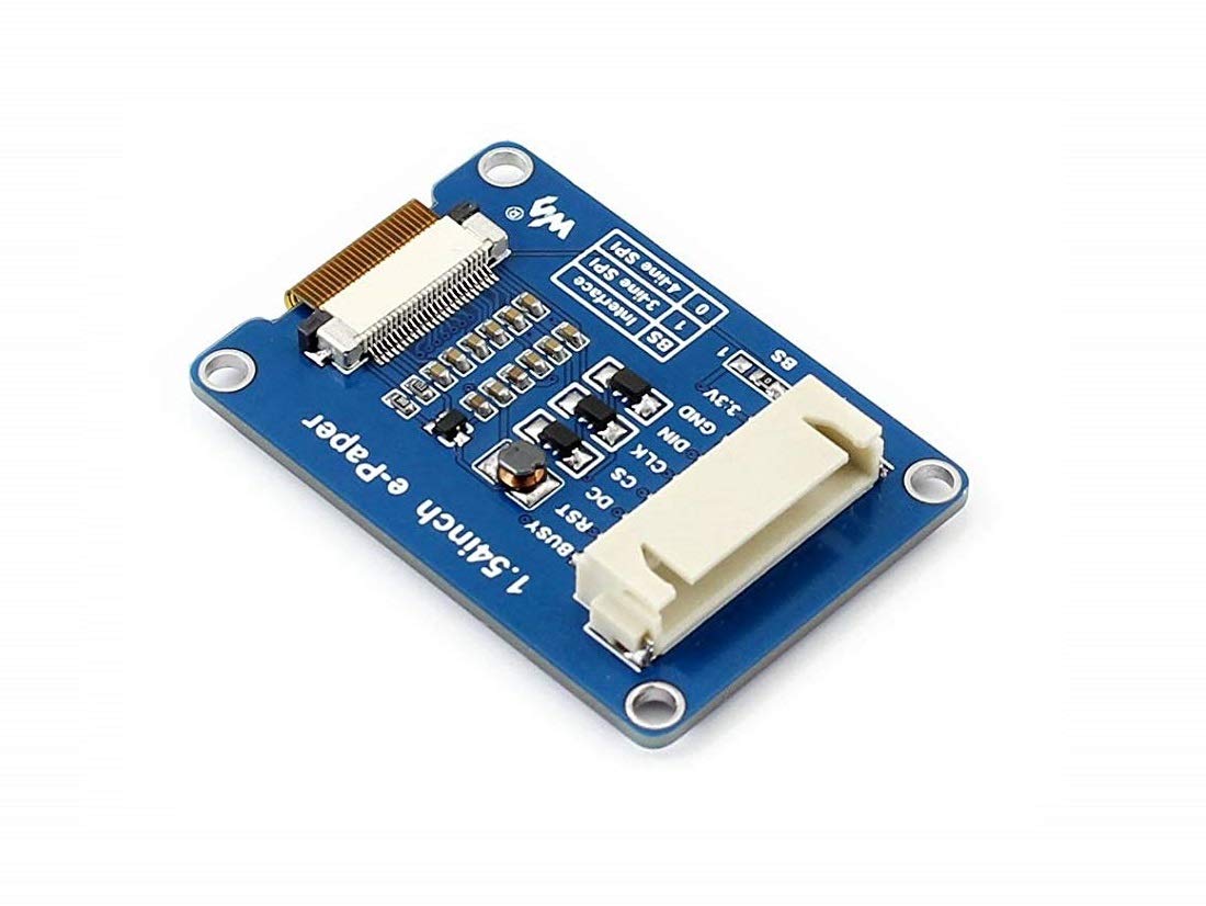 200x200 Resolution 1.54inch E-Ink Display Module Electronic E-paper Sreen with Embedded Controller SPI Interface Support Partial Refresh for Raspberry Pi/Arduino/Nucleo