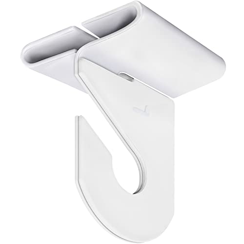 10 Pairs Drop Ceiling Hooks for Hanging,Suspended Track Ceiling Hanging Hooks,White Ceiling Tile Hooks,Classroom Ceiling Hooks,Hold up to 20 lbs, 1" W x 1½" H