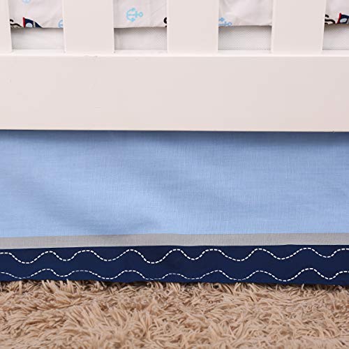 Brandream Crib Bedding Sets for Boys Nautical Coastal Baby Boys Bedding Ocean Whale Monkey Giraffe Elephant Nursery Bedding Sets - Adventure Themed