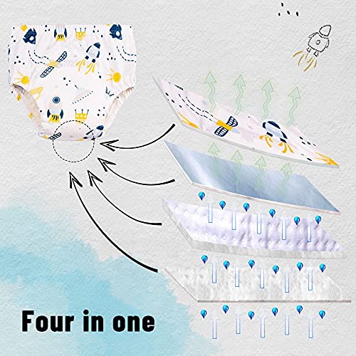 UCandy 7 Packs Potty Training Underwear for Boys,Baby Boy Training Pants Organic Cotton,Toilet Training Underpants for Boys 3T
