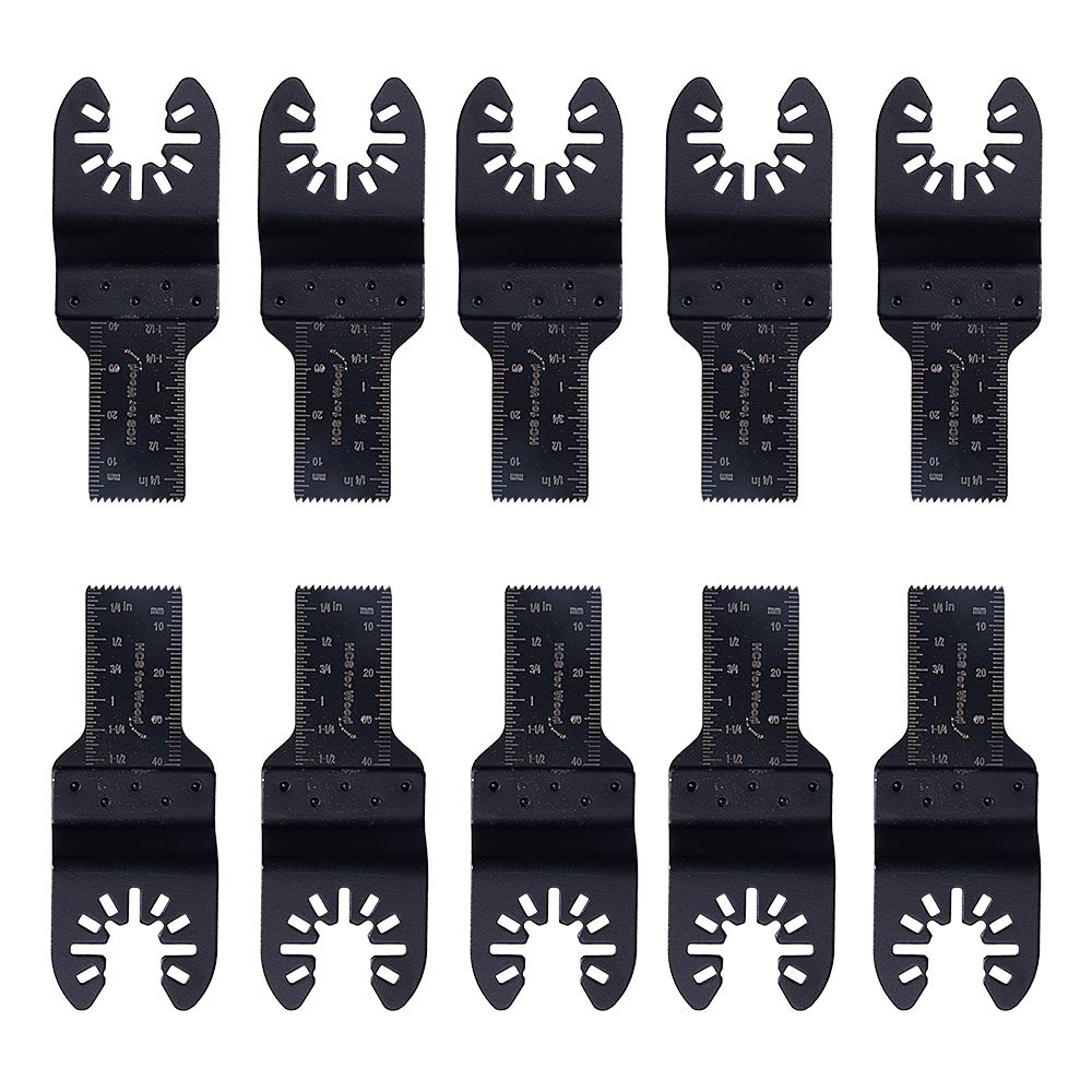 10 pcs 3/4-Inch E-cut Standard Saw Blades Oscillating Saw Blade for Black & Decker Bosch Porter Craftsman Fein Multimaster Rockwell Makita
