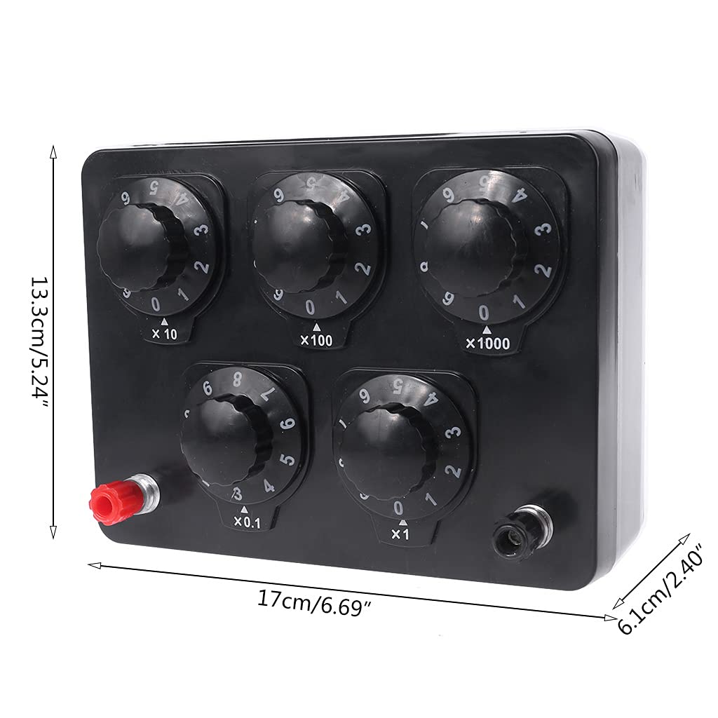 BANGNA 0-9999.9 Ohm Variable Resistance Box Decade Resistor Experimental Equipment for Physical School Teaching