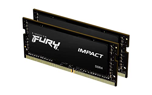 Kingston Fury Impact 32 GB (2 x 16 GB) 2666MHz DDR4 CL15 Laptop Memory Kit of 2 KF426S15IB1K2/32