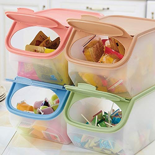 Cabilock Rice Storage Bin Cereal Containers Large Dispenser Food Storage Containers Kitchen Pantry Storage Containers for Sugar Flour and Baking Supplies Blue