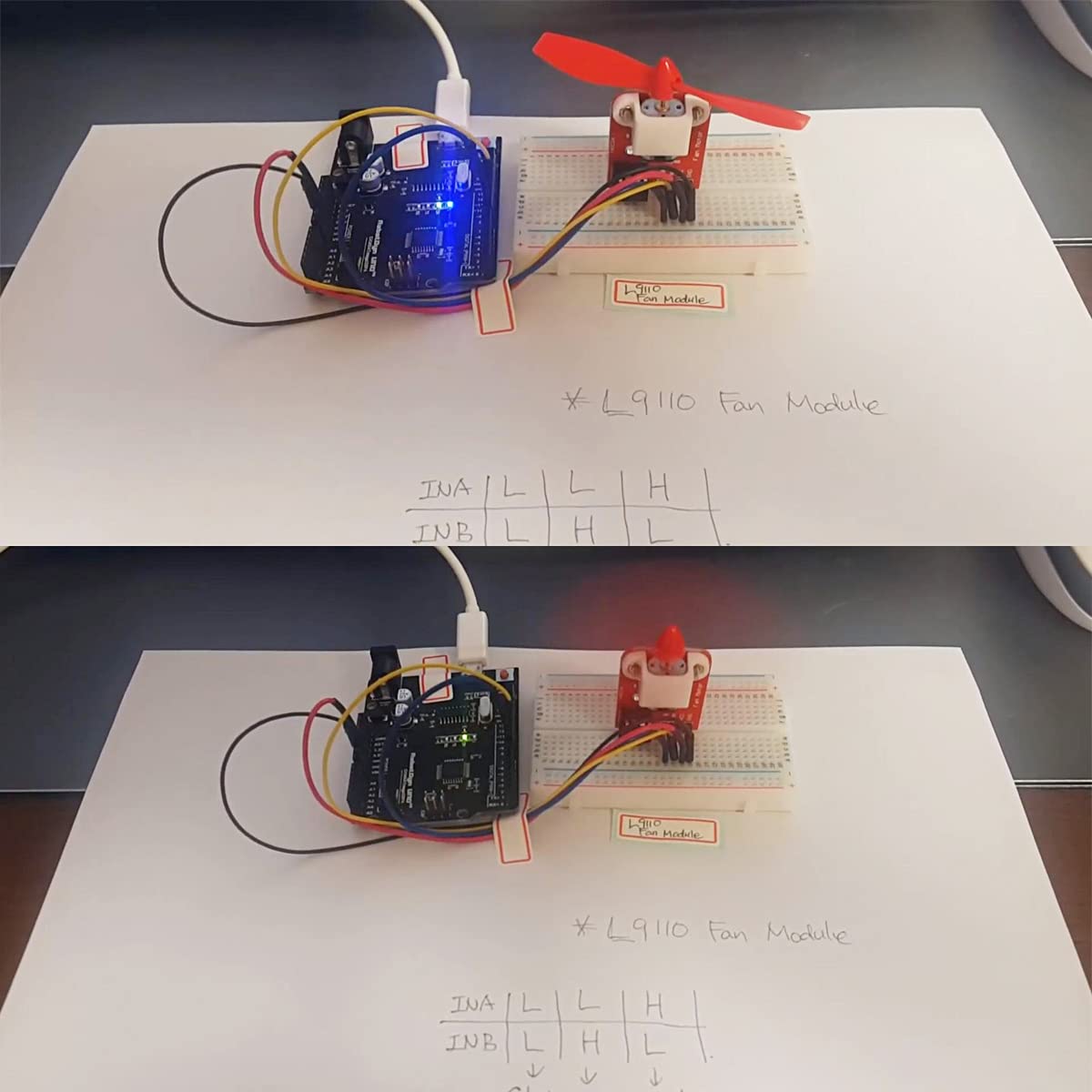 DKARDU L9110 Fan Drive Module Fan Module Robot Design and Development Control MCU Development Board with Male and Female Dupont Cables,for Arduino Smat Car