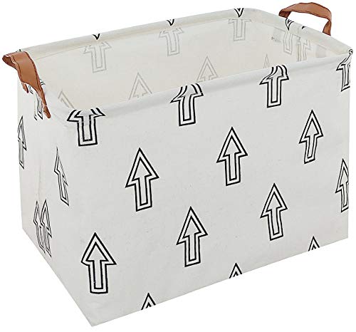 ASKETAM Kid Cute Rectangle Storage Basket Baby Collapsible Toy Storage Bin Nursery Child Playroom Bedroom Decor Clothes Storage Bin Gift Basket(Arrow)