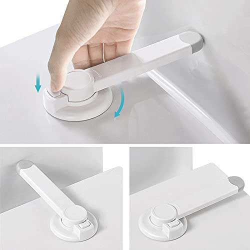 Baby Toilet Lock Safety Bathroom Child Proof Toilet Seat Lock with 3M Adhesive No Tools Needed Toilet Lid Lock with Arm Locks for Little Kids (1 Pack)
