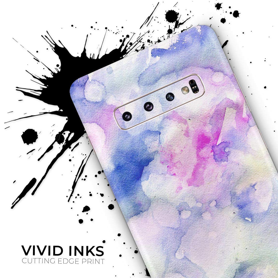 DesignSkinz Light Blue 3123 Absorbed Watercolor Texture Protective Vinyl Decal Wrap Skin Cover Compatible with The Samsung Galaxy S20 (Screen Trim & Back Glass Skin)