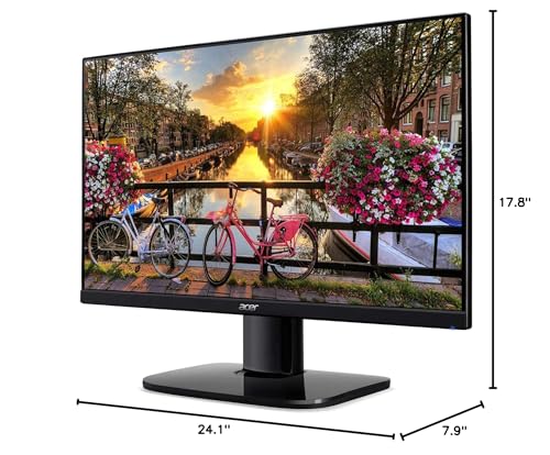 Acer KA272U biipx 27” WQHD 2560 x 1440 IPS Zero-Frame Monitor with 75Hz Refresh Rate and AMD Radeon FreeSync Technology (Display Port & 2 x HDMI 1.4 Ports) Black (Renewed)