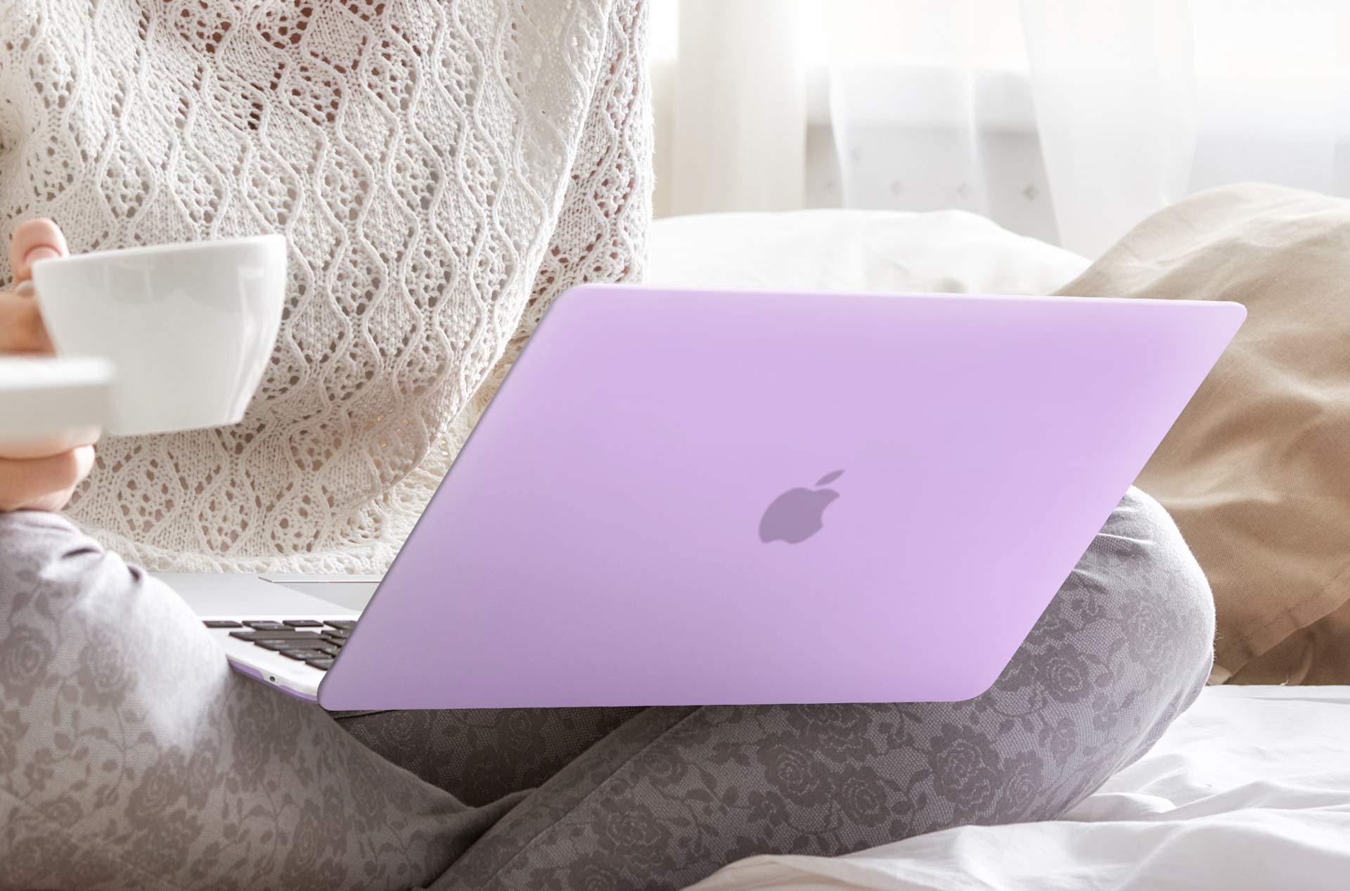 Batianda Hard Case for 2022 MacBook Pro 13-inch M2 M1 Chip A2338 A2289/A2251 2020 Rubberized Hard Shell Case Cover+Keyboard Cover + Screen Protector for New Mac Pro 13 Inch Touch Bar, Matte Purple