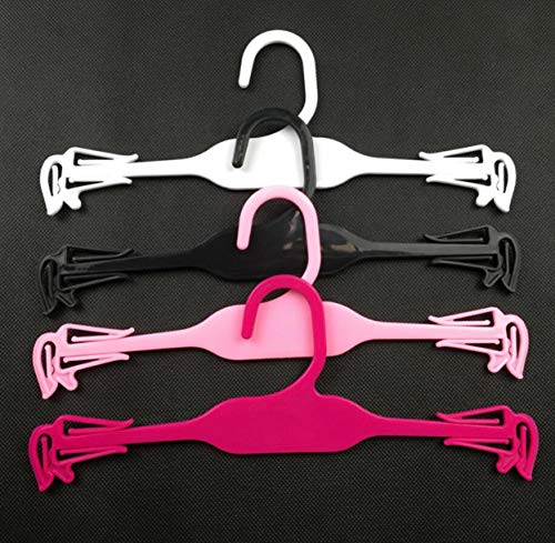 WellieSTR Plastic Hangers Sleek, Great for Bras/Panties/Underwear, 10-Inch (Pack of 50 ,Pink)