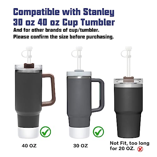 2023 New Set Straw Cover Straw Replacement Boot Sleeve Spill Stopper for Stanley Cup 40 oz 30 oz Quencher, 15 Pack Tumbler Accessories for Stanley Cup