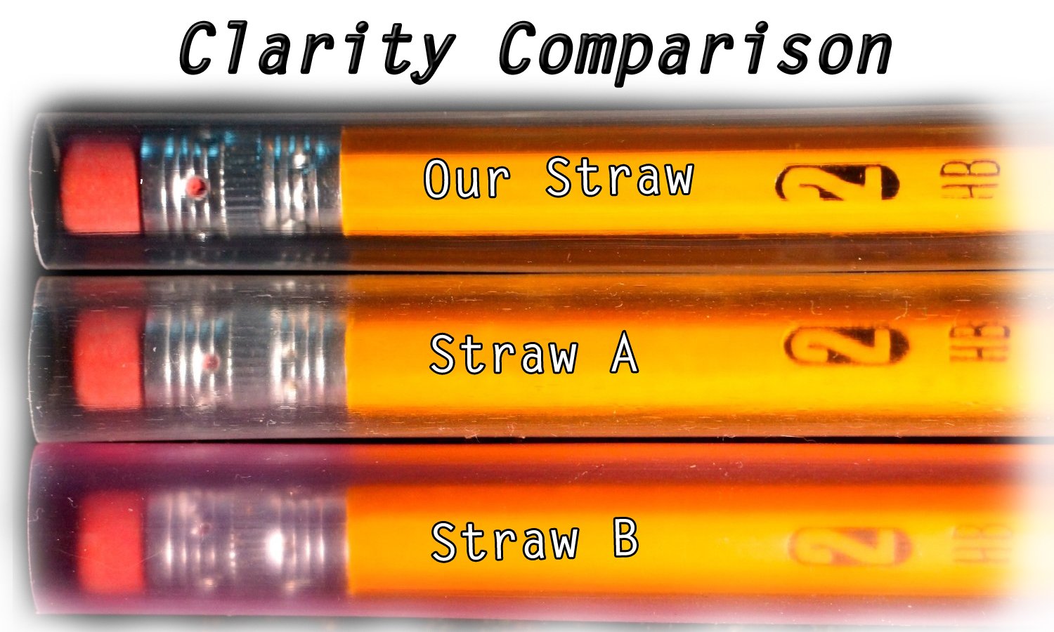 100 3/8" Wide Smoothie and Bubble Tea Fat Straws - Sparkling Clear (3/8" Wide XL)