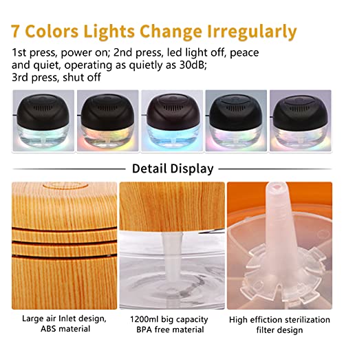 ap airpleasure Purifier Air Washer, Air Fresher Aroma Diffuser for Home, Office, Air Purifier with Night Light (Black)
