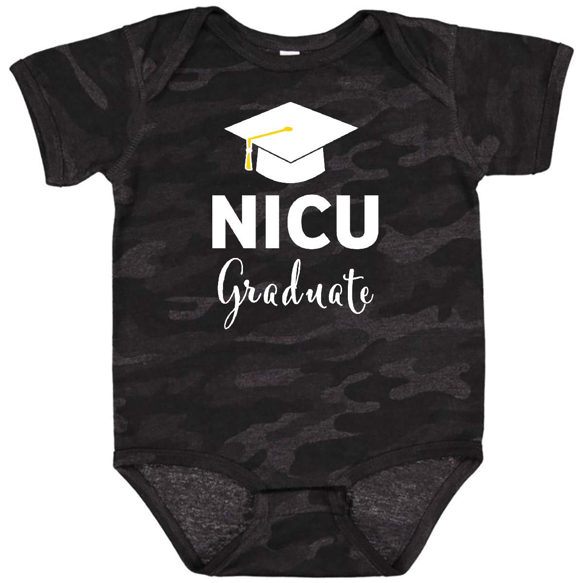 inktastic Graduation Hat-NICU Graduate Baby Bodysuit Newborn Storm Camo 35b53