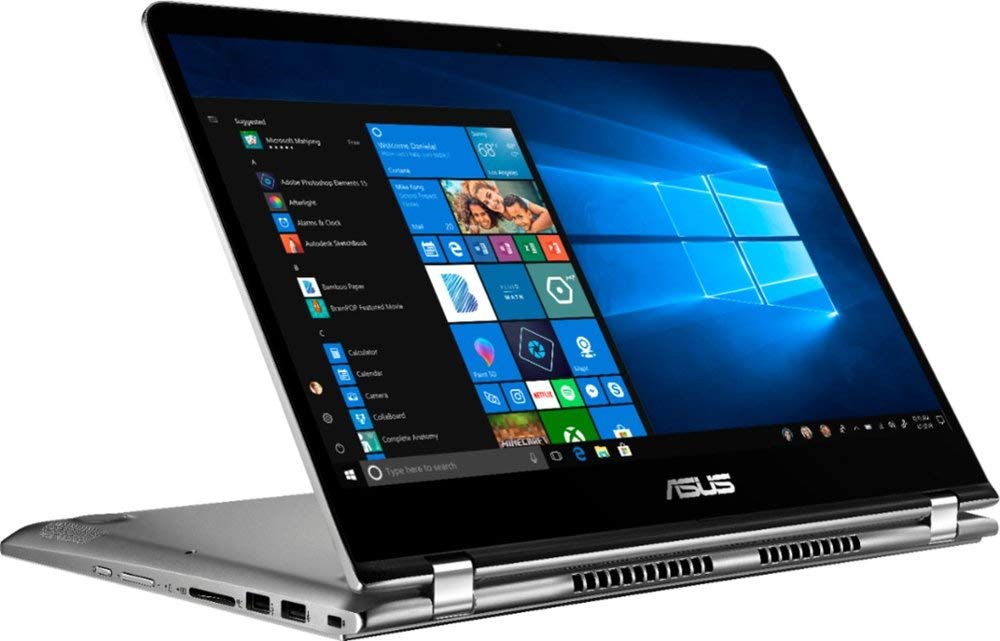 2019 ASUS - 2-in-1 14" Full HD Touch-Screen Laptop - 8th Gen Intel Core i5-8250U - 8GB Memory - 128GB Solid State Drive - Windows 10 - Light Gray
