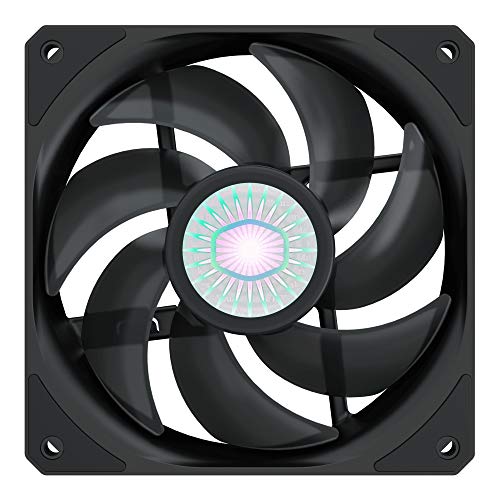 Cooler Master SickleFlow 120 Black Case & Cooling Fan - Improved Air Balance Blades, 62 CFM, 2.5 mmH2O, 8 to 27 dBA - Black