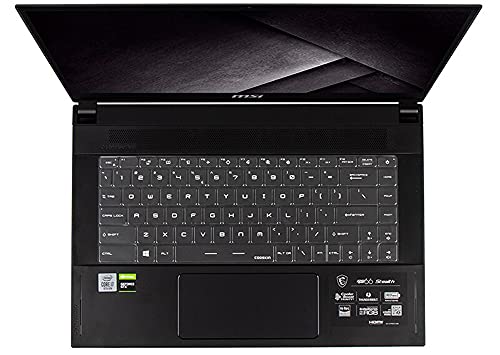 Keyboard Cover for 15.6" MSI GS66 Stealth 10SFS 10SGS Gaming Laptop,15.6 inch MSI GE66 WS66/MSI Stealth 15M/Summit B15 A11M/Modern 15 Laptop, MSI Prestige 14 15/MSI Creator 15 Keyboard Skin-Clear