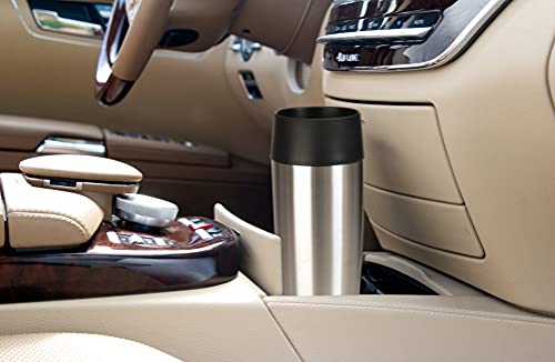 Emsa N20131 Travel Mug Thermo/Insulated Stainless Steel 0.5 Litres Hot 4 Hours Cold 8 Hours BPA Free 100% Leak Proof Dishwasher Safe 360° Drinking Opening Grey