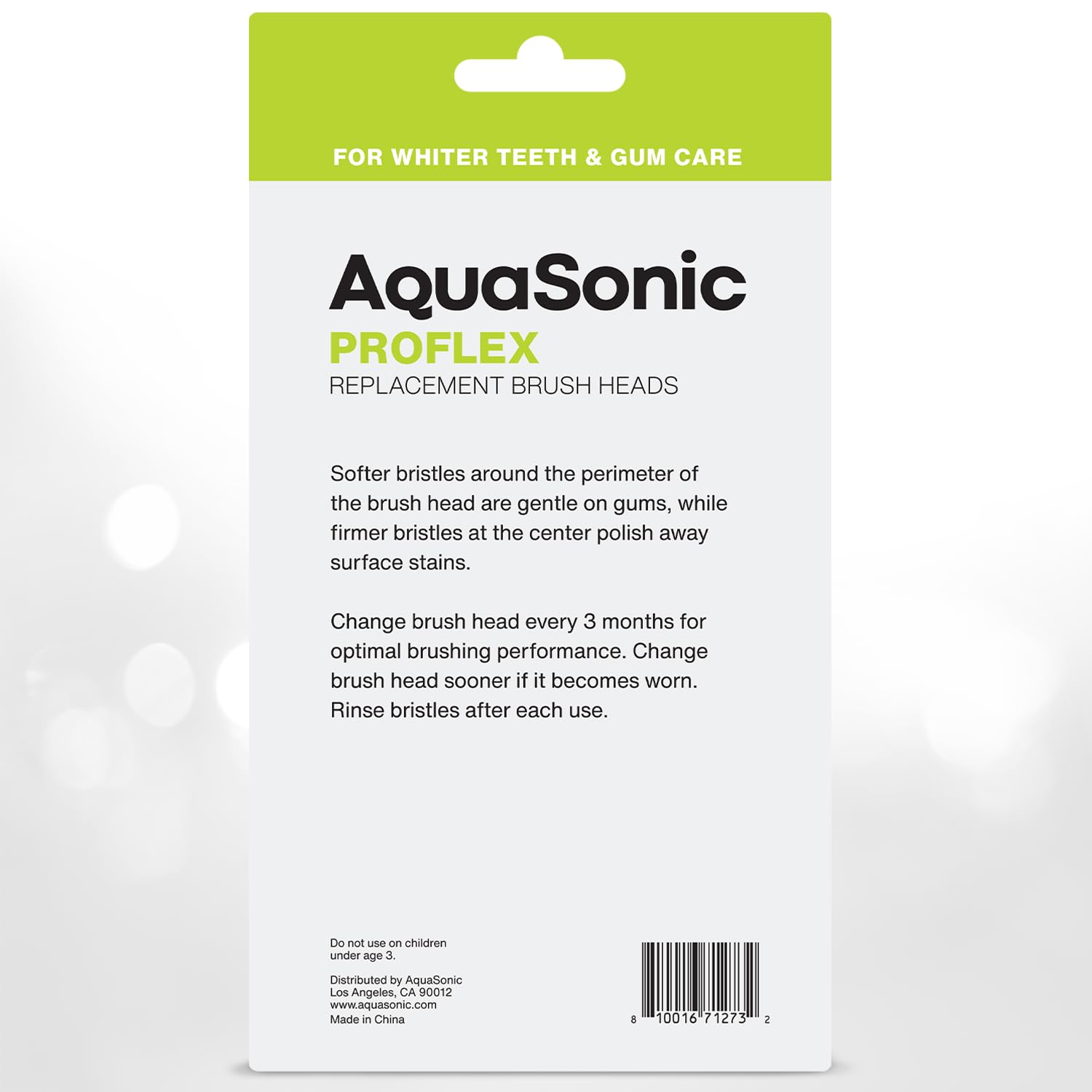 AquaSonic Duo PRO 8-Pack Replacement Brush Heads - Upgraded Proflex Brush Heads for Improved Plaque Removal - Genuine AquaSonic