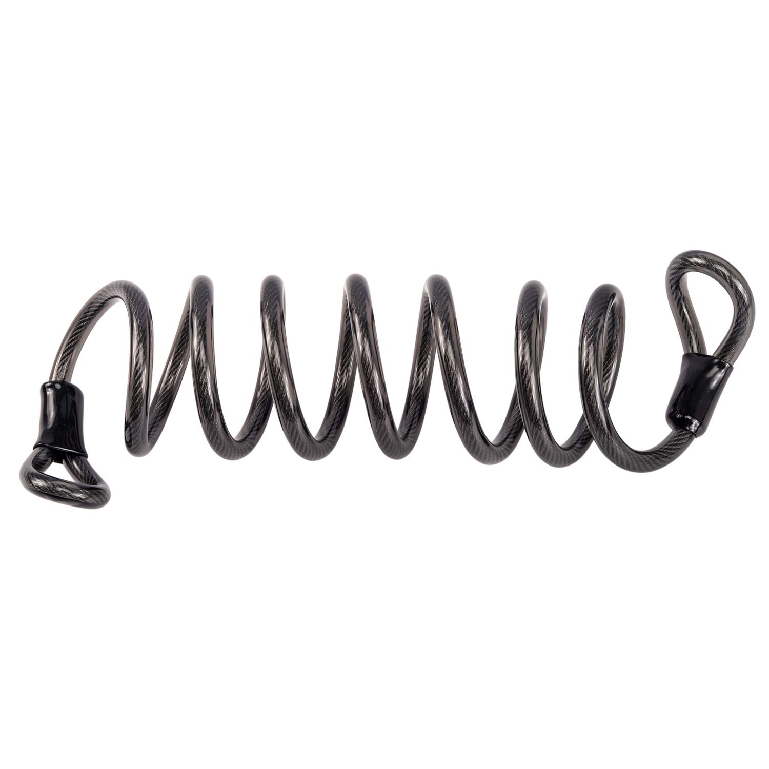 BIGLUFU Bike Security Steel Cable, 7ft/210cm Long Braided Steel Lock Cables, 12mm Flexible Steel Cable with Loop End