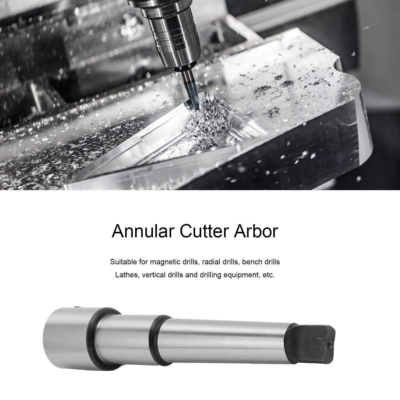 Fafeicy Annular Cutter Arbor Hollow Boring Bit Morse Taper Shank Conversion Extension Fixture, Knives and Accessories for Magnetic Drills, Radial Drills, Bench Drills