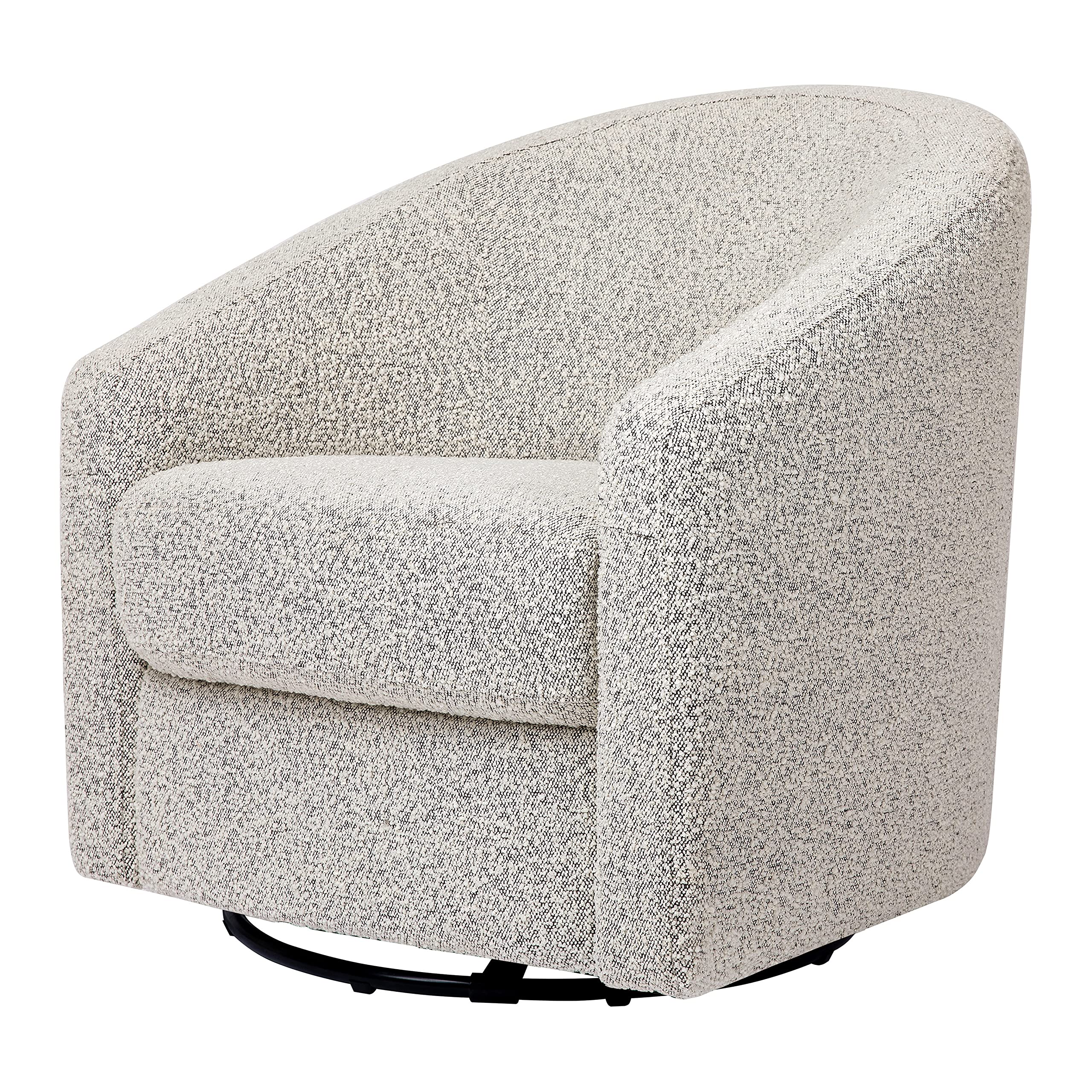 babyletto Madison Swivel Glider in Black White Boucle, Greenguard Gold and CertiPUR-US Certified