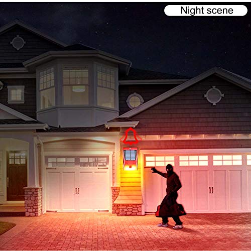 Motion Sensor Alarm Outdoor Solar Powered 8LED Strobe Light Security Alarm System PIR detect Loud Siren Alert (129dB 328ft) with Remote Control,for Home Chicken coops Farm Barn Villa Yard