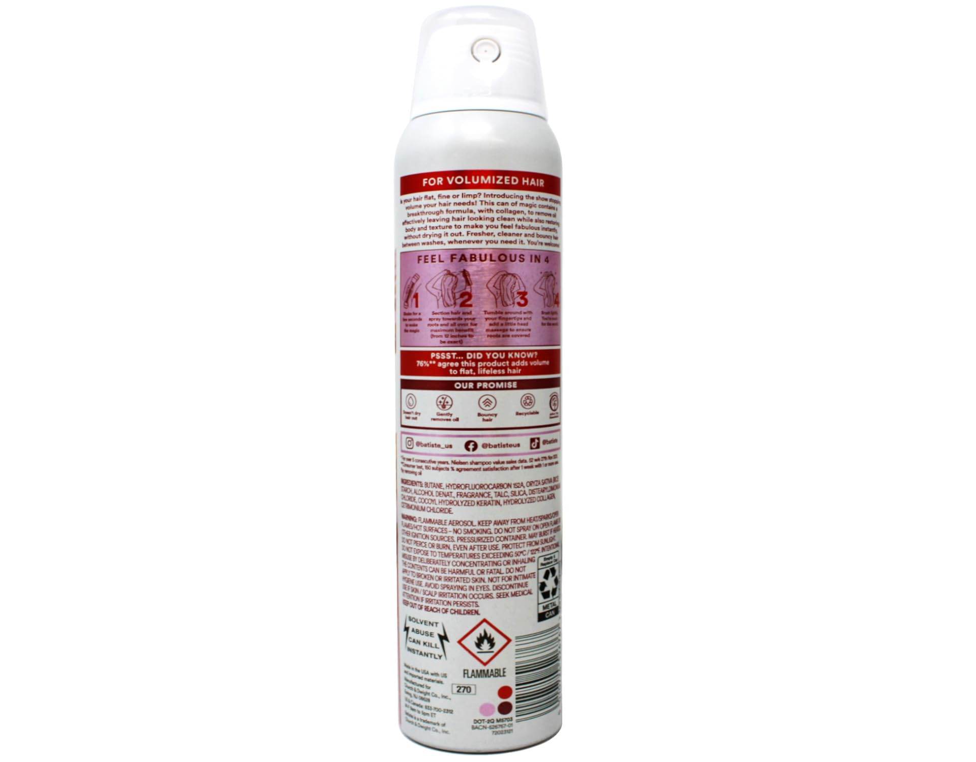 Batiste Dry Shampoo, Volumizing, 3.81 oz