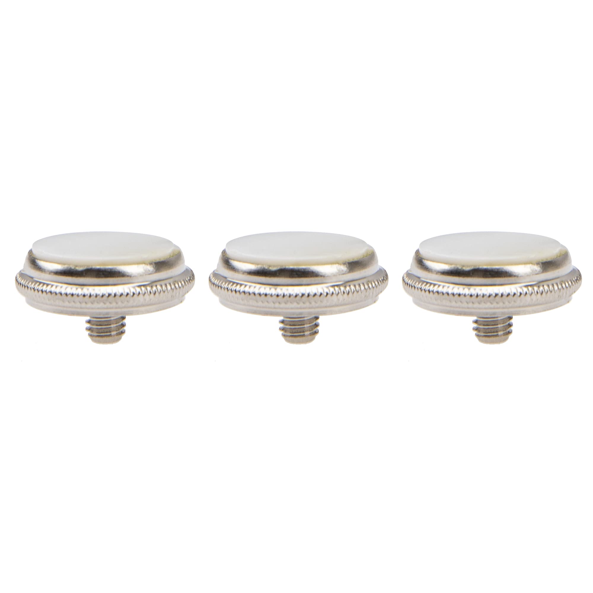 3Pcs Yootones Trumpet Valve Finger Buttons Musical Instruments Accessories Compatible with Trumpet Finger Button Musical Instruments Replacement Parts (White)