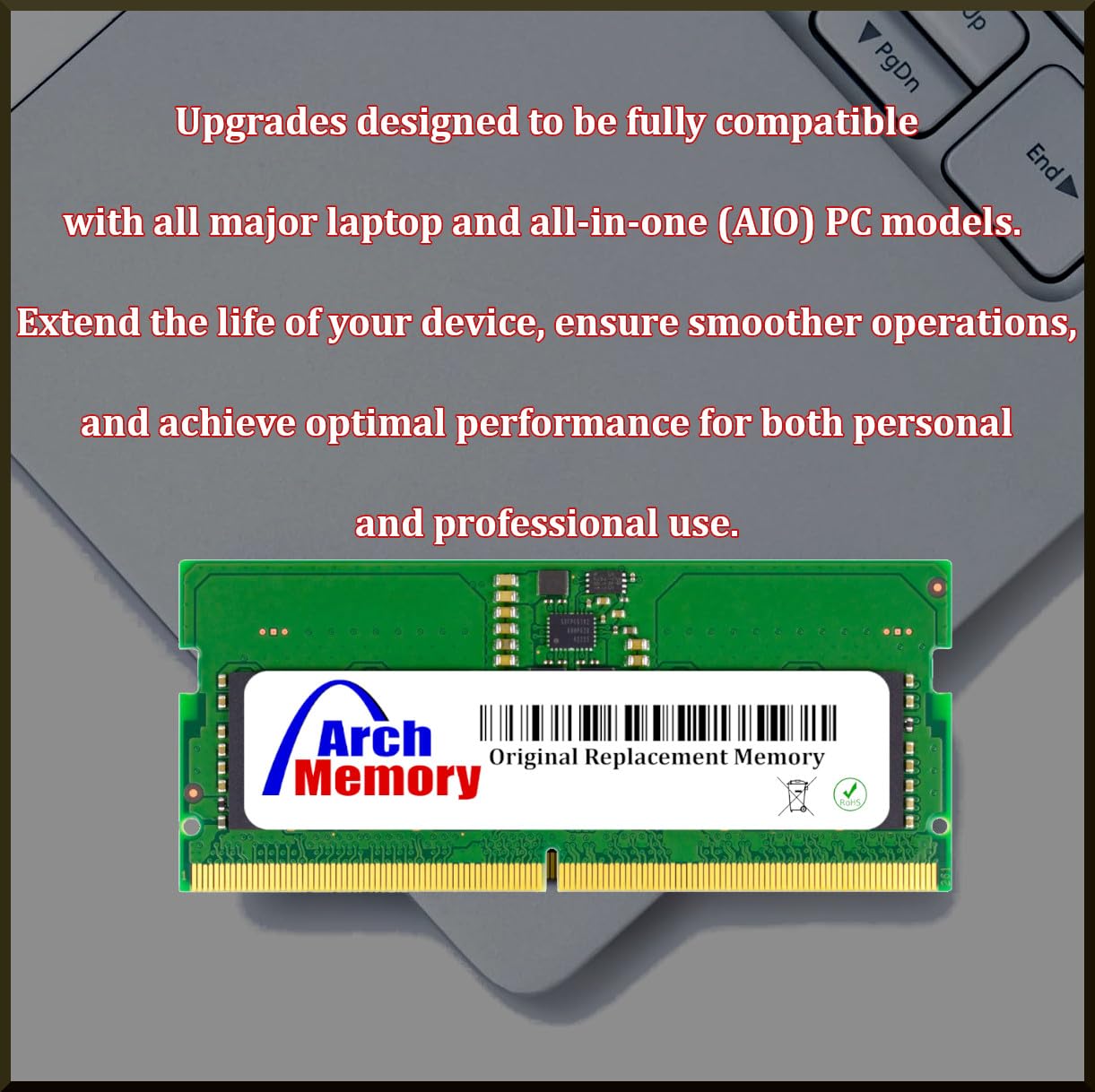 Arch Memory Replacement for D4NESO-2666-4G 4GB 260-Pin DDR4 2666MHz SODIMM RAM for Synology NAS DS220+ & DS224+