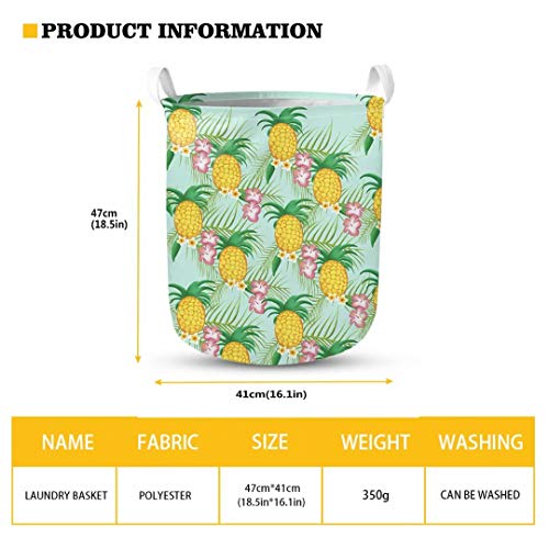 GOSTONG Inspirational Sunflower Storage Bins, Nursery Hamper Standing Laundry Basket Foldable Waterproof PE Coating Large Storage Baskets for Kids Boys Girls, Office, Bedroom, Clothes,Toys